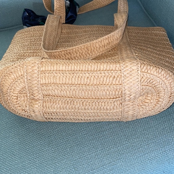 Draper James | Bags | Draper James Tote Bag Ribbon Tie Straw | Poshmark